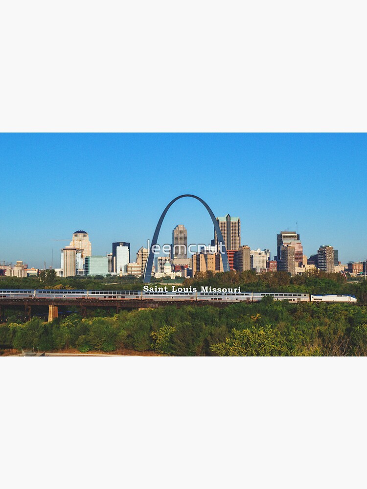 "St Louis, Missouri - Saint Louis Skyline & Iconic Arch " Sticker for ...