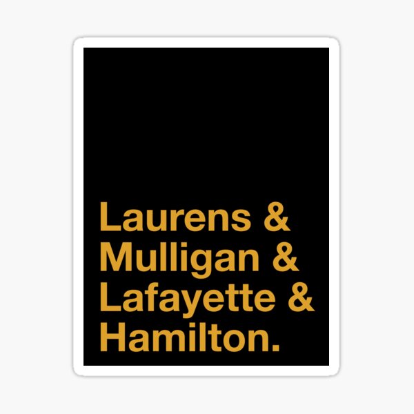 "Hamilton Names" Sticker for Sale by mentomountains | Redbubble