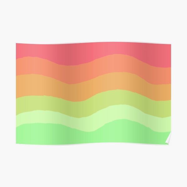 "Rainbow squiggles" Poster for Sale by MESdesigns16 | Redbubble