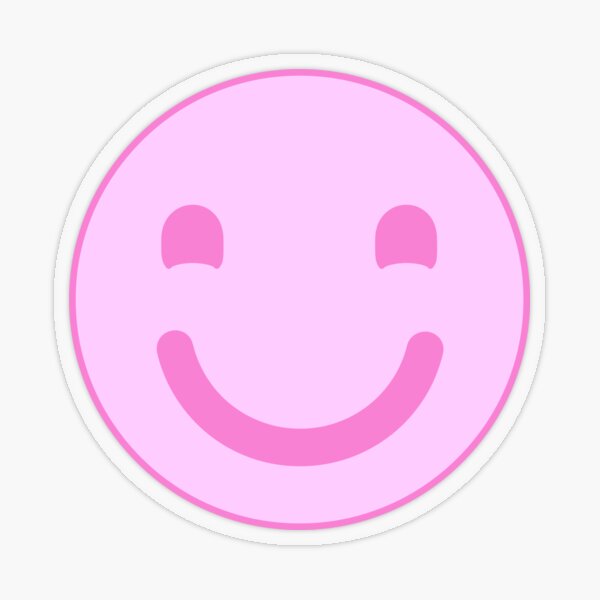 Baby Pink Smiley Face Stickers Stickers Paper & Party Supplies etna.com.pe