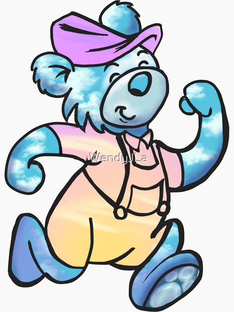 "Sky Yodeling Mountain Climbing Bear" Sticker for Sale by WendyJLa ...