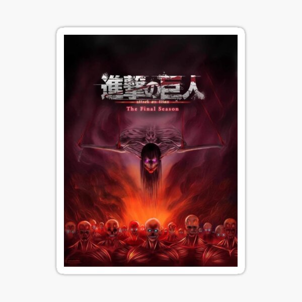 "SNK season finale!" Sticker for Sale by jaln88 | Redbubble