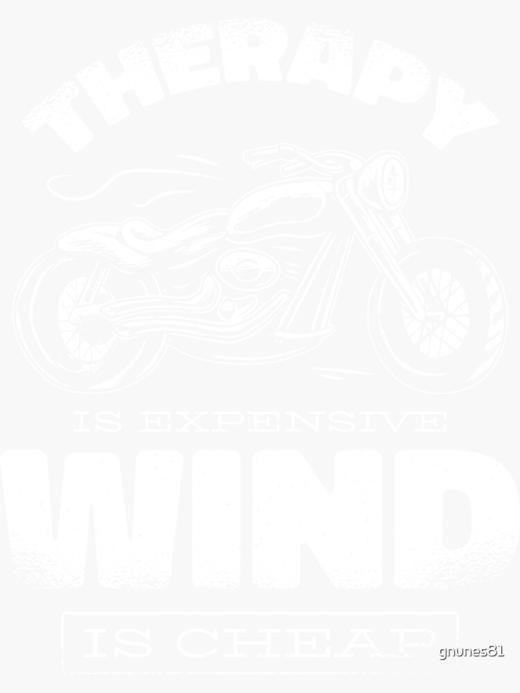 "Wind Motorcycle Therapy" Sticker by gnunes81 | Redbubble