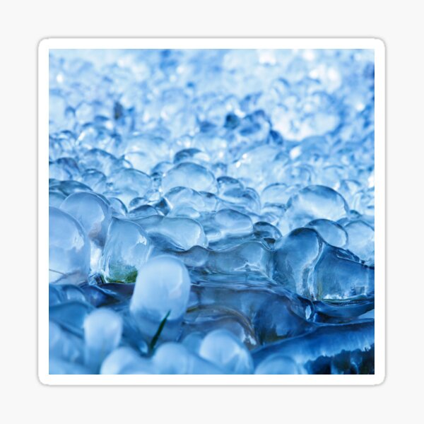 "Melting ice cubes" Sticker for Sale by Delicarte | Redbubble