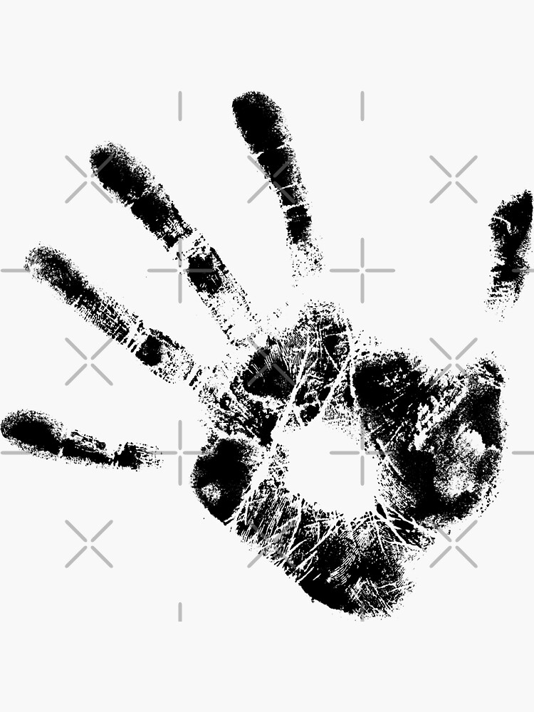 "Handprint" Sticker by Aredford23 | Redbubble