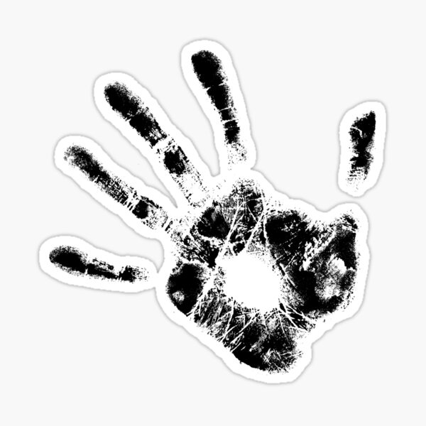 "Handprint" Sticker by Aredford23 | Redbubble