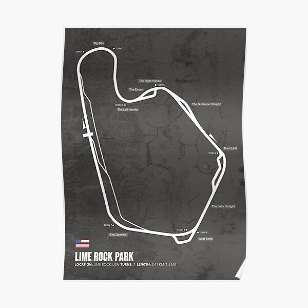 "Lime Rock Park" Poster by Mapstars | Redbubble