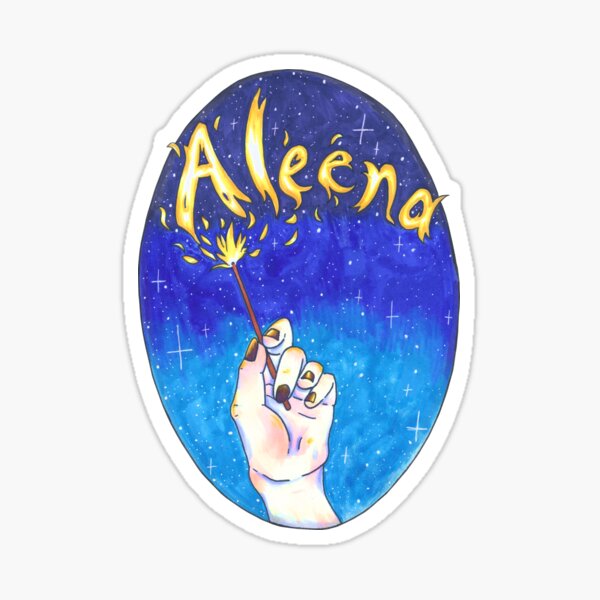 "Aleena Name Art" Sticker for Sale by AvalonUnmuzzled | Redbubble