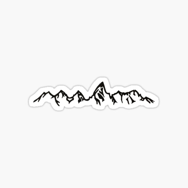 "Grand Teton National Park Mountain Outline" Sticker for Sale by ...