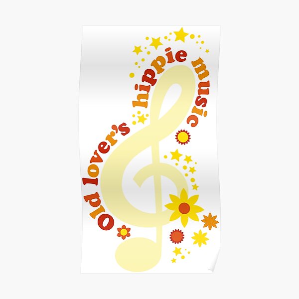 "Old lover´s hippie music note" Poster by Parydish | Redbubble