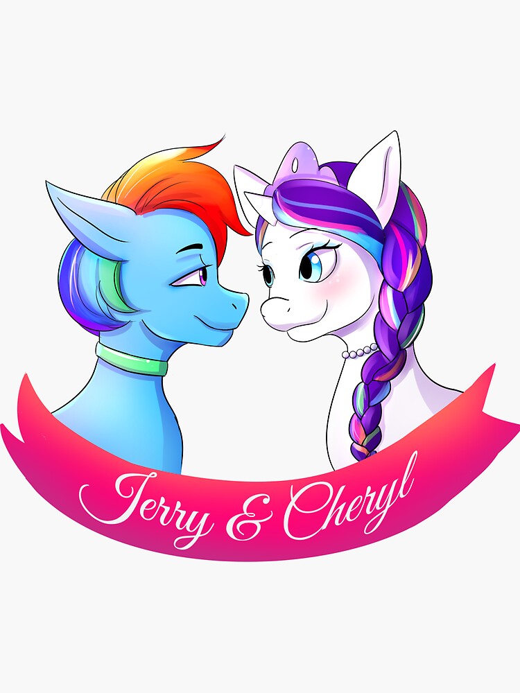 "Jerry and Cheryl |MLPcandy|" Sticker for Sale by MLPcandy | Redbubble
