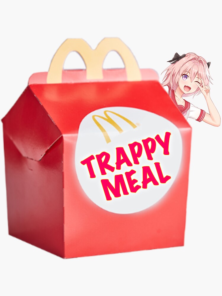 "Astolfo trappy meal" Sticker for Sale by ALPLUM2000 | Redbubble