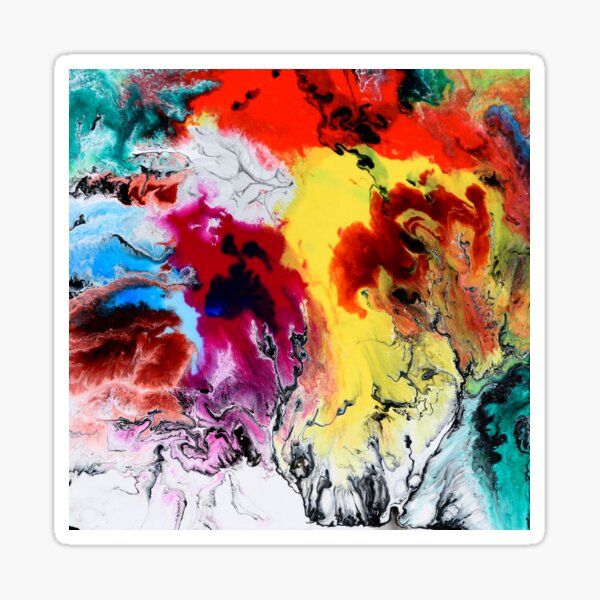 "Colourful paint splash" Sticker for Sale by Delicarte | Redbubble