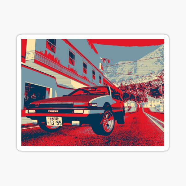 "Toyota AE86 Trueno Front 2" Sticker for Sale by NawbuSmart | Redbubble