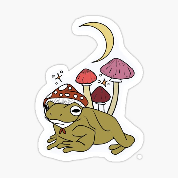 "cottage core frog" Sticker for Sale by sistermoiyaa | Redbubble