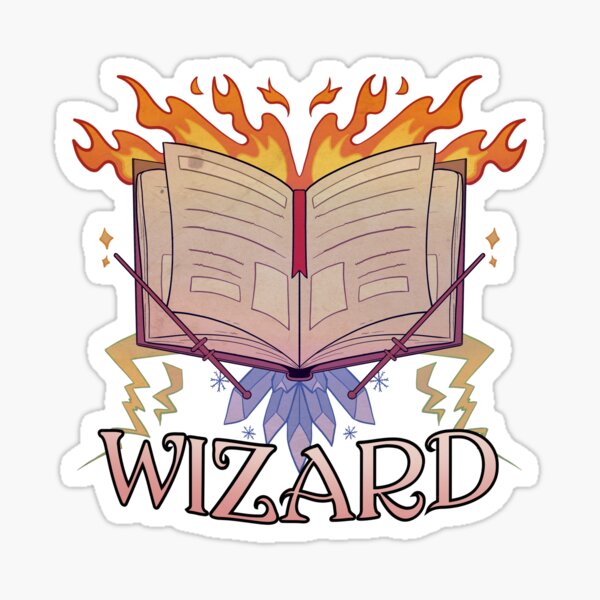 "The Wizard" Sticker for Sale by Pompadorkery | Redbubble
