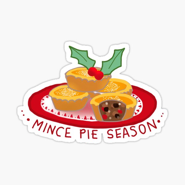 "Christmas Mince Pie Season " Sticker for Sale by introvertedbfly ...