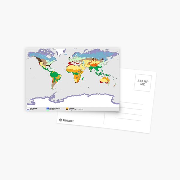 "World map of coverage the main biomes in the world Terrestrial ...