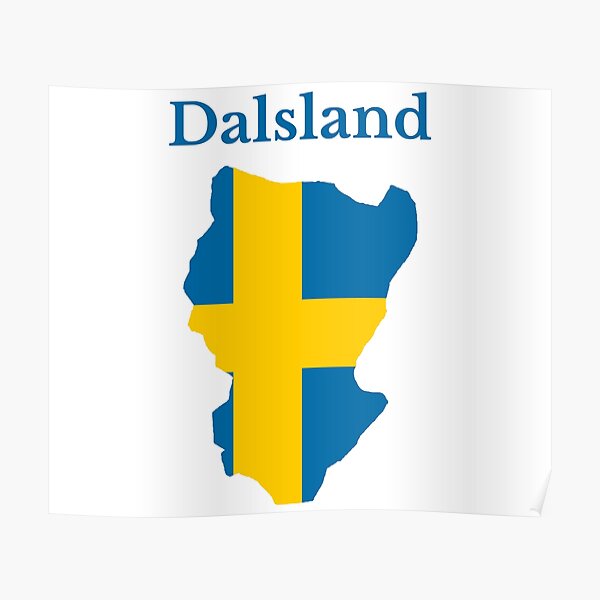 "Dalsland Province Map, Swedish Province, Sweden." Poster for Sale by ...