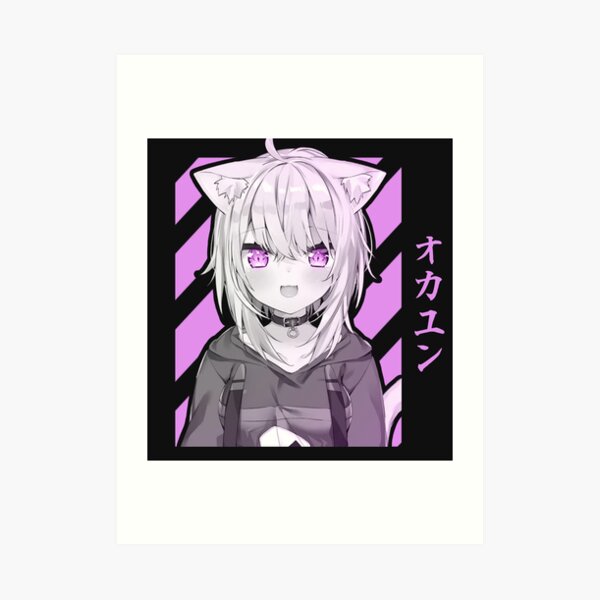 "Nekomata Okayu Design" Art Print by White-Kitsune | Redbubble