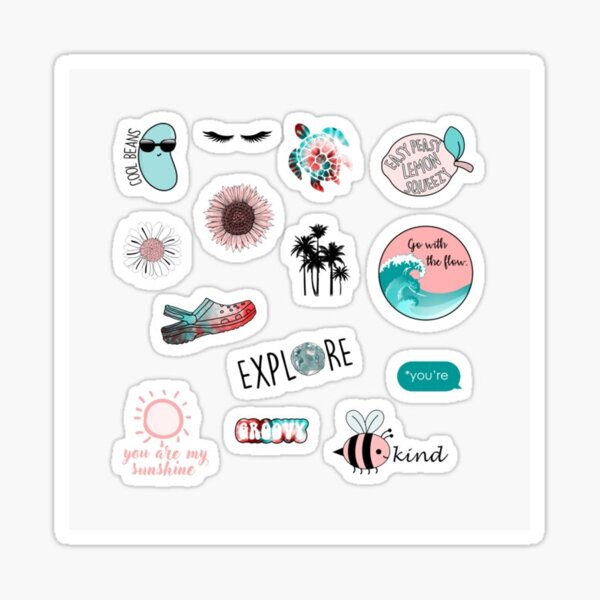 "Cute and beachy" Sticker by Hey-Amalie | Redbubble