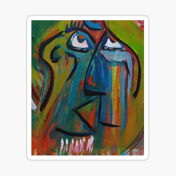 "Original Abstract Expressionism" Sticker for Sale by Loki-Dokez ...