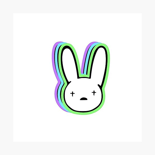 "Bad Bunny Logo" Photographic Print for Sale by genesis-designs | Redbubble