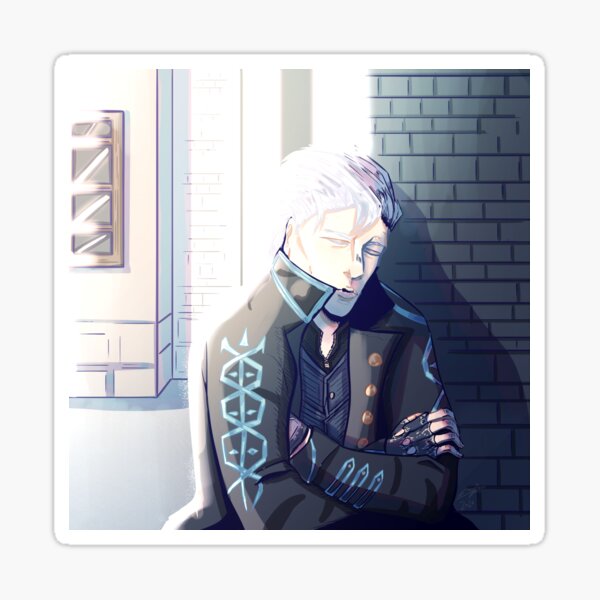 "Sleepy Vergil " Sticker for Sale by DuckTopHat | Redbubble