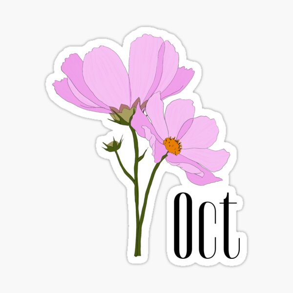 "Birth flower- October" Sticker for Sale by rblaze | Redbubble