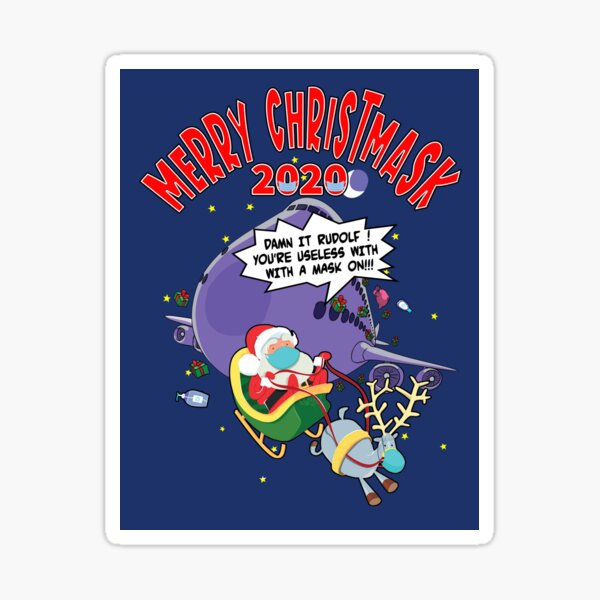 "Funny Quarantine Christmas 2020 Santa Yelling At Rudolph Cartoon ...
