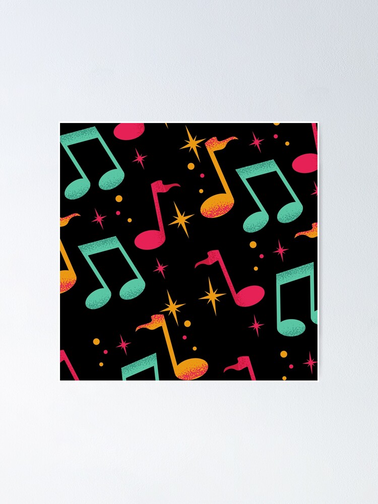 "Rainbow Musical Notes" Poster for Sale by TGEDesigns | Redbubble