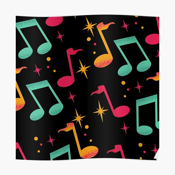 "Rainbow Musical Notes" Poster for Sale by TGEDesigns | Redbubble