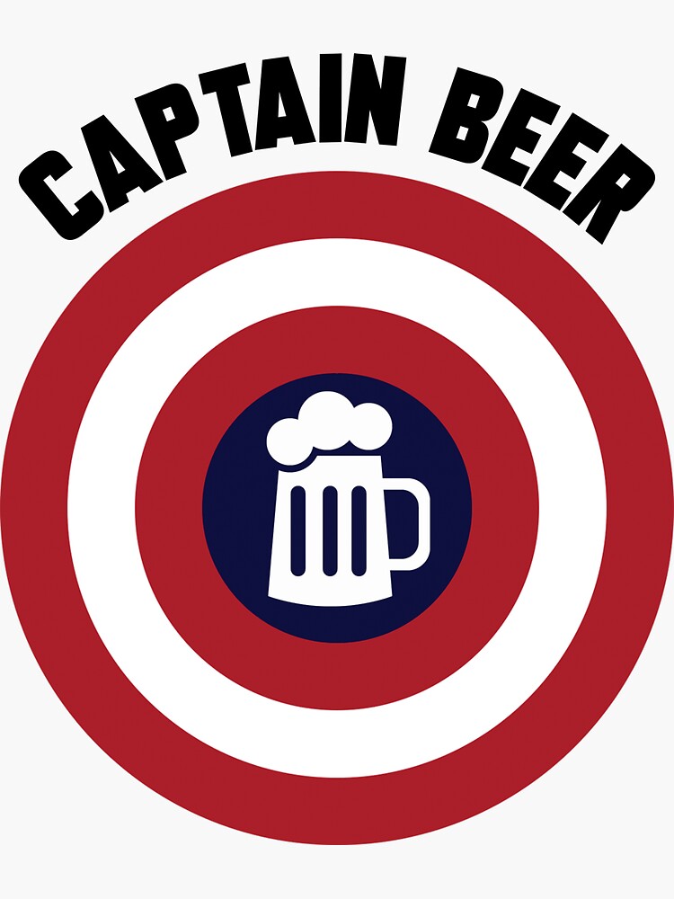 "Captain Beer logo + text" Sticker for Sale by Dkrode | Redbubble