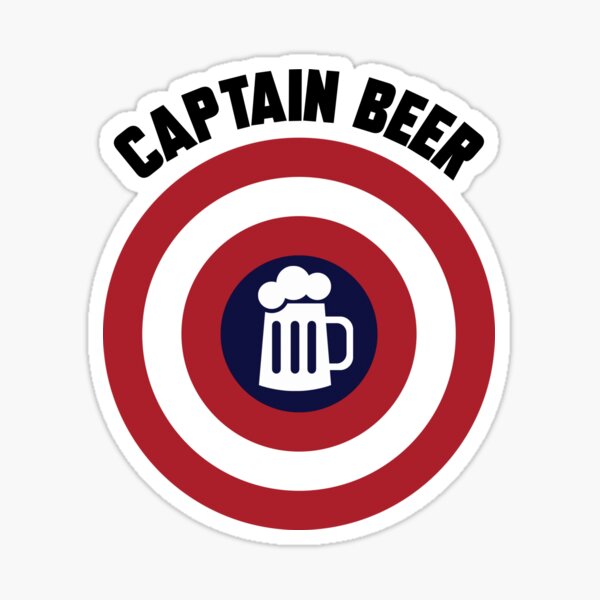 "Captain Beer logo + text" Sticker for Sale by Dkrode | Redbubble
