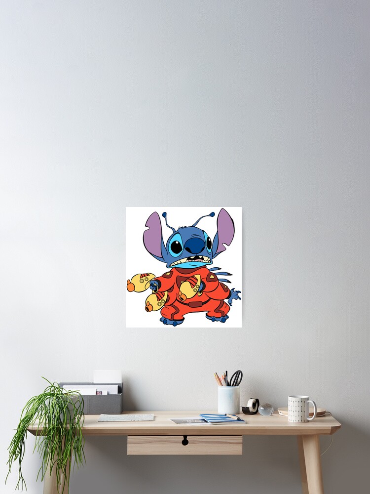 "Stitch with Guns" Poster for Sale by ashleyherkie | Redbubble