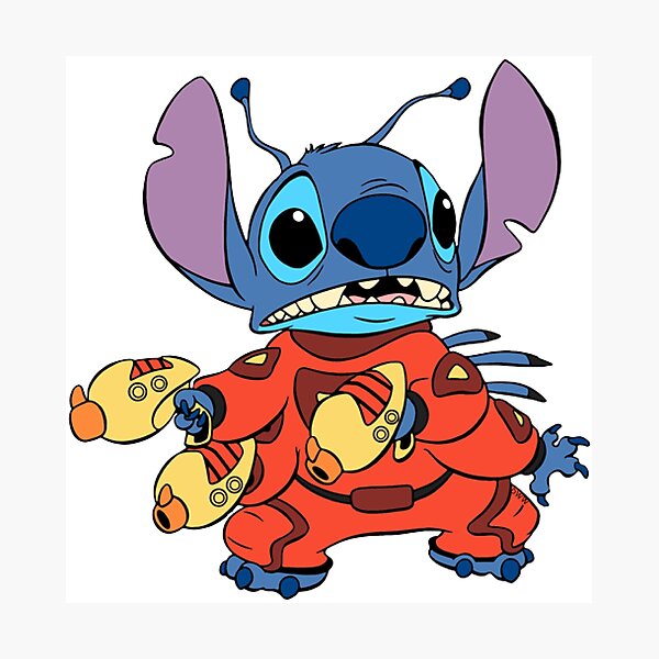 "Stitch with Guns" Photographic Print by ashleyherkie | Redbubble