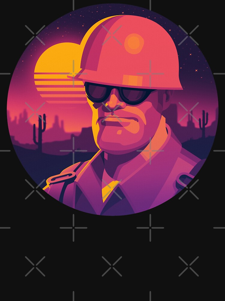 "Team Fortress 2: Meet the Engineer (Sunset)" T-shirt for Sale by ...