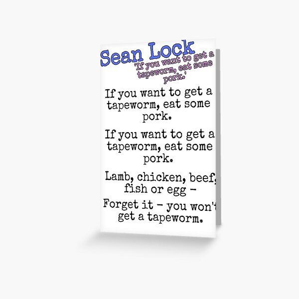 "Sean Lock Cats Does Countdown Tapeworm Song " Greeting Card for Sale ...