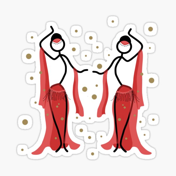 "Stickman / Belly Dance" Sticker by LotusCreations | Redbubble