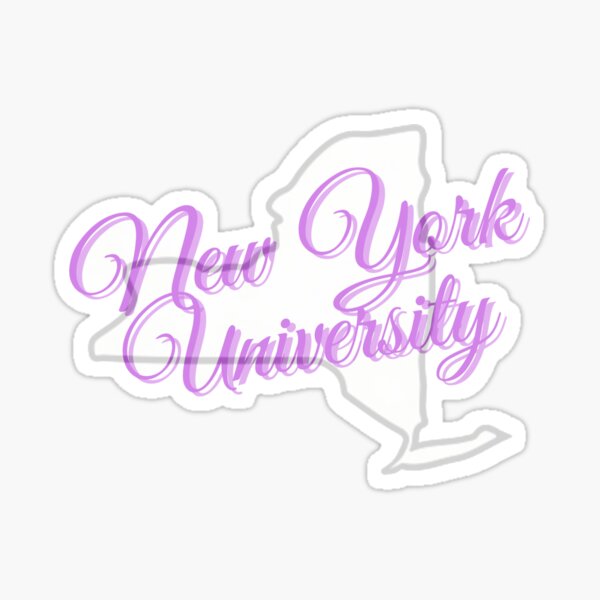 "NYU" Sticker by furlongsart | Redbubble
