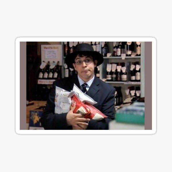 "Will buys crisps from the inbetweeners funny moment" Sticker for Sale ...