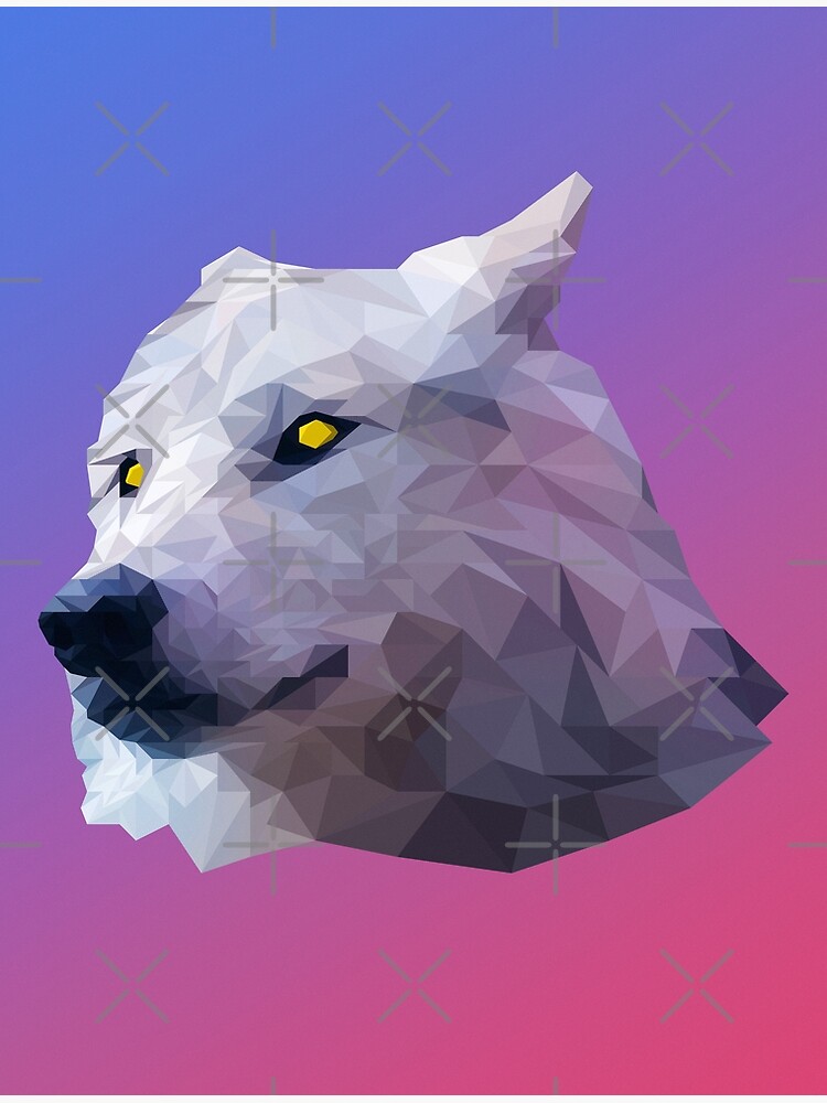 "Low poly wolf" Poster by Drawfish | Redbubble