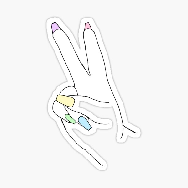 "Pastel Peace Sign ️ " Sticker for Sale by AestheticCorner | Redbubble