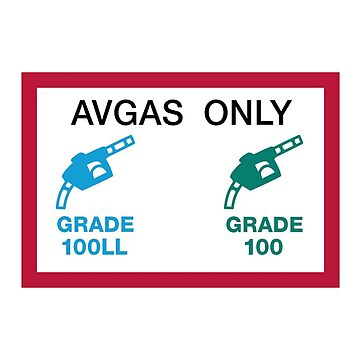 "AVGAS ONLY" Sticker for Sale by LimeGlider | Redbubble