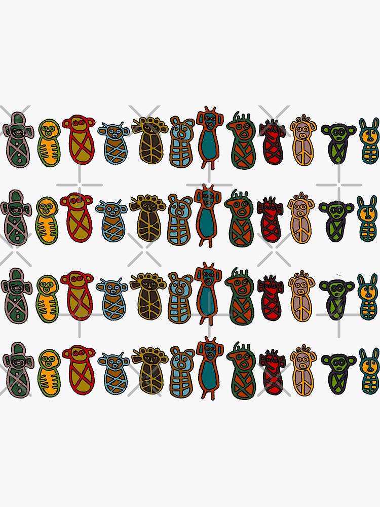 "Colorful Taino Kids Symbols " Sticker for Sale by liamaris | Redbubble