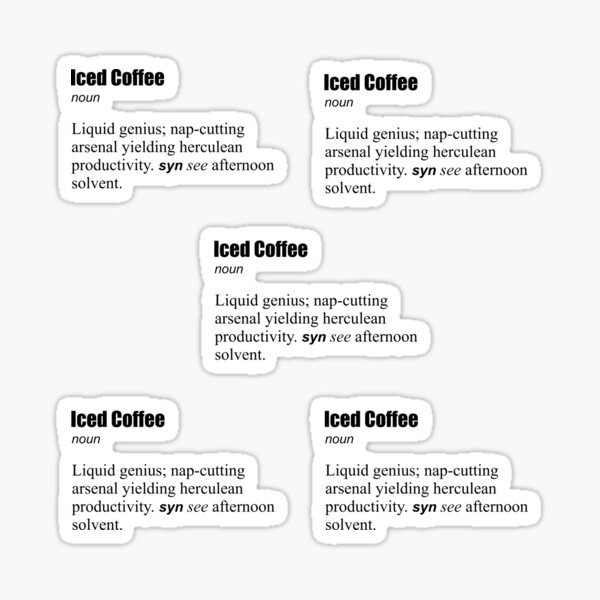"Iced Coffee Liquid Genius Definition For All Caffeine Enthusiasts ...