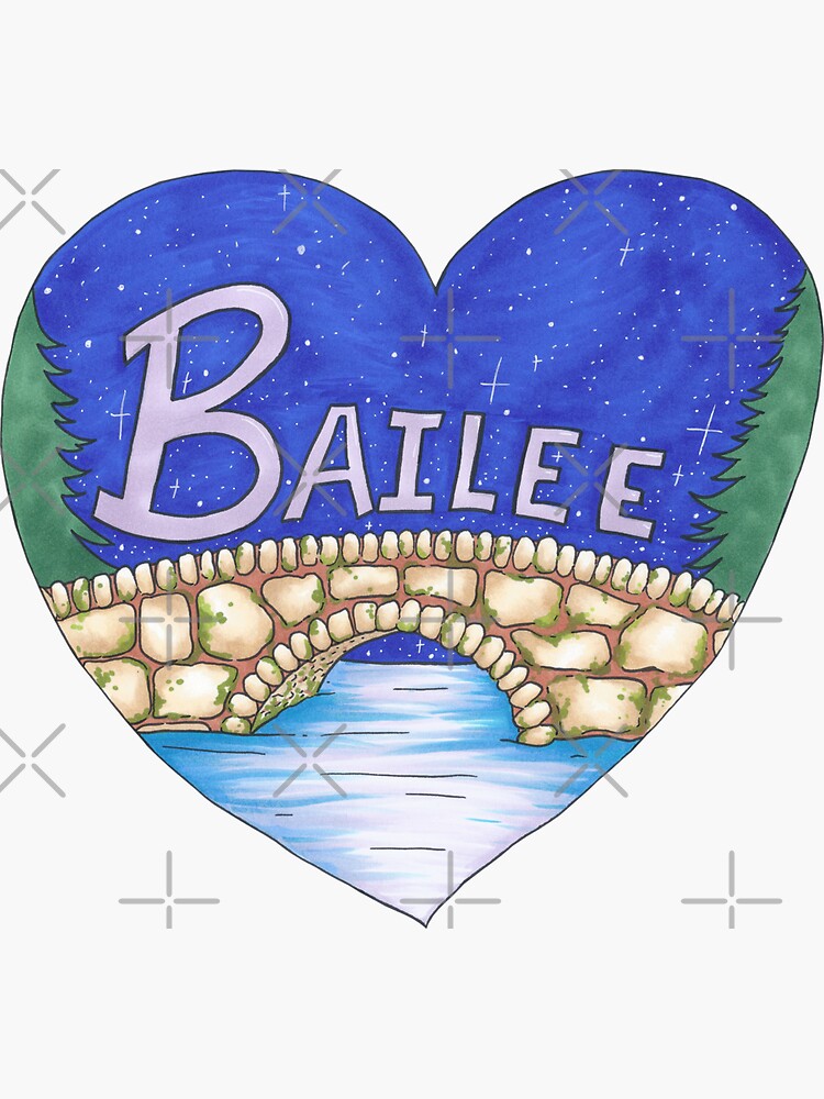 "Bailee Name Art" Sticker by AvalonUnmuzzled | Redbubble