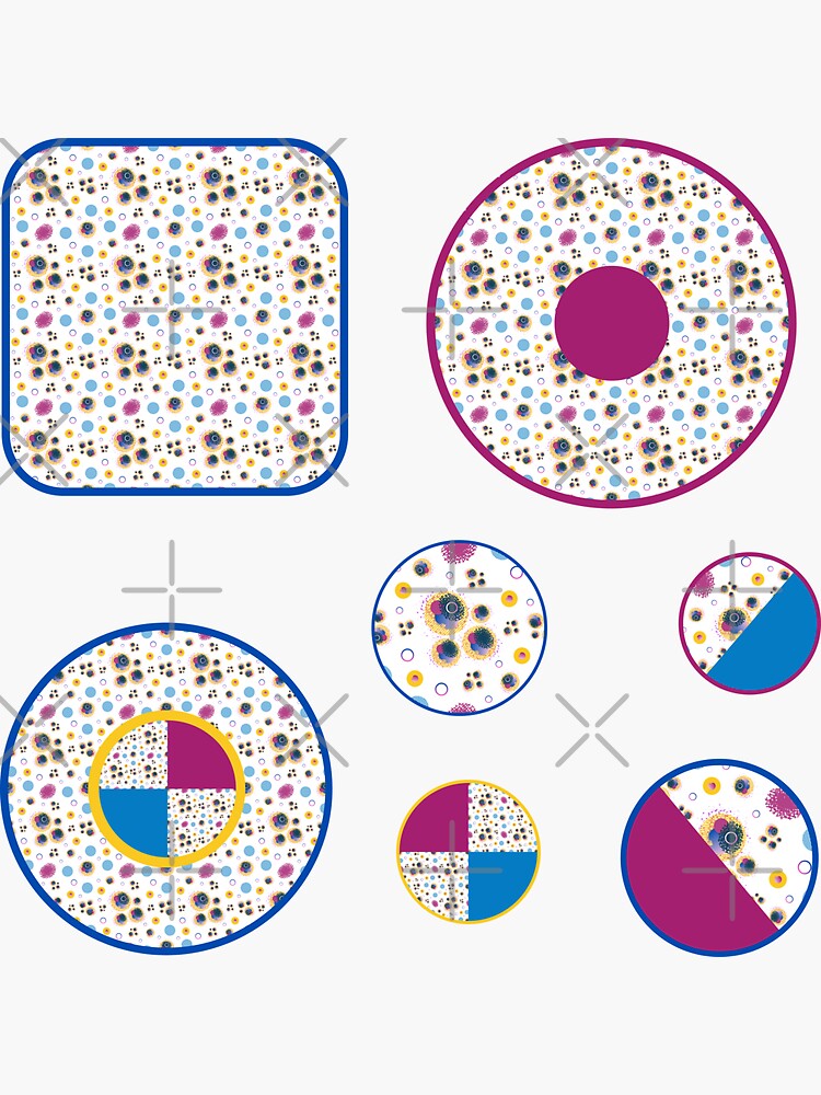 "ABSTRACT PLANT CELL PATTERN. TEXTURED CIRCLES" Sticker for Sale by ...