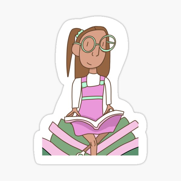 "Study Girl" Sticker for Sale by LukesArtShop | Redbubble