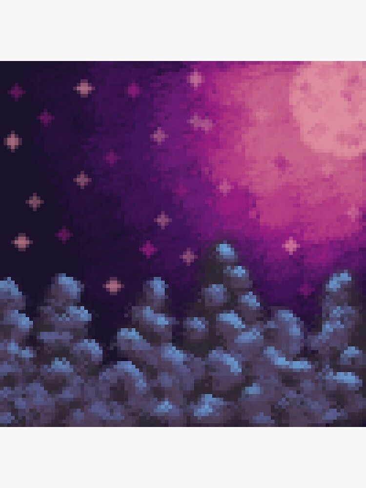 "Pixel Art - Purple Sky " Poster for Sale by mikaylawiser | Redbubble